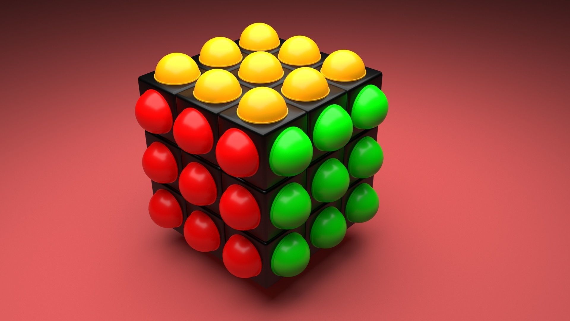 Pop It Rubiks Cube 3D model | CGTrader