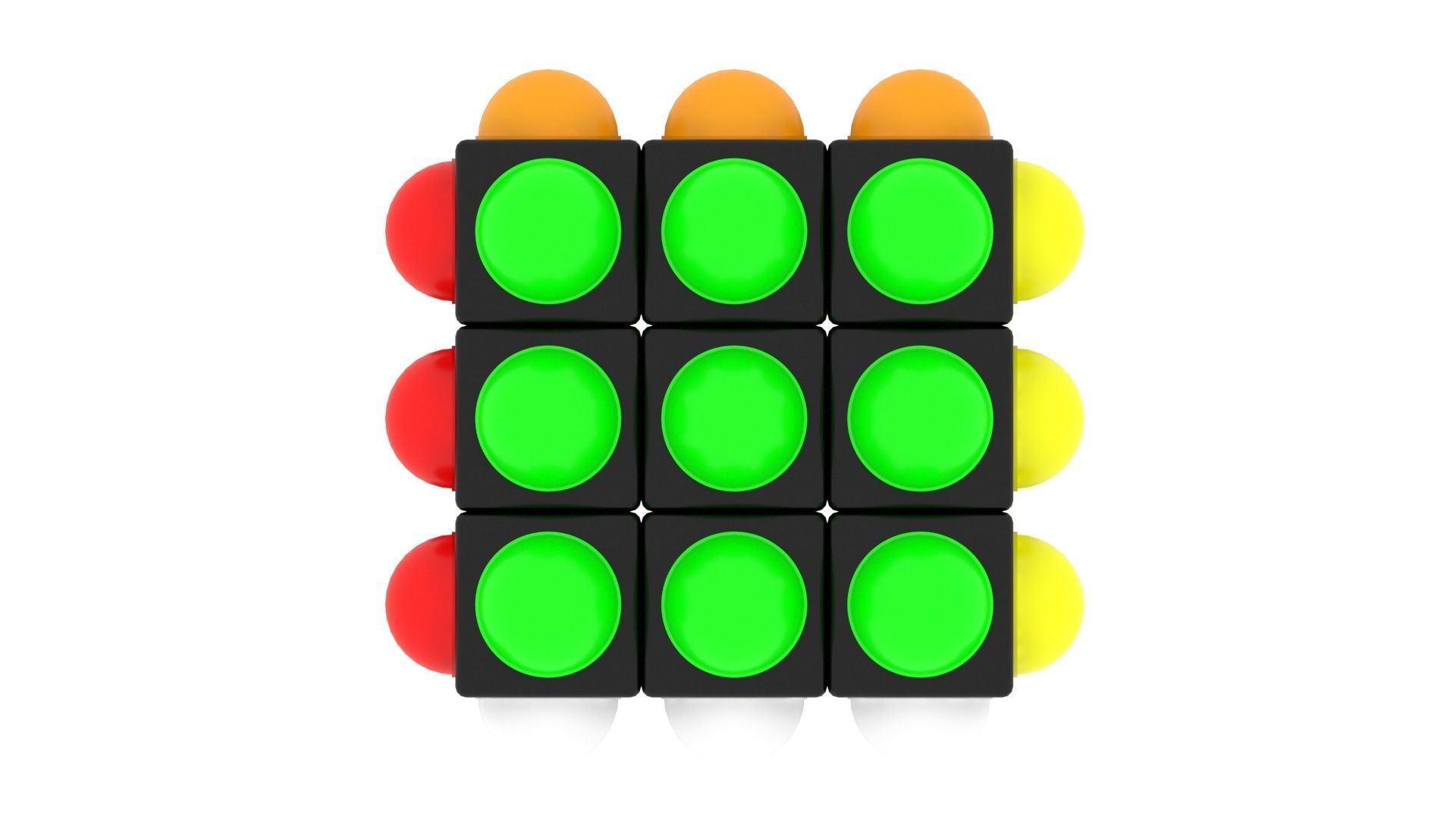 Pop It Rubiks Cube 3D model | CGTrader