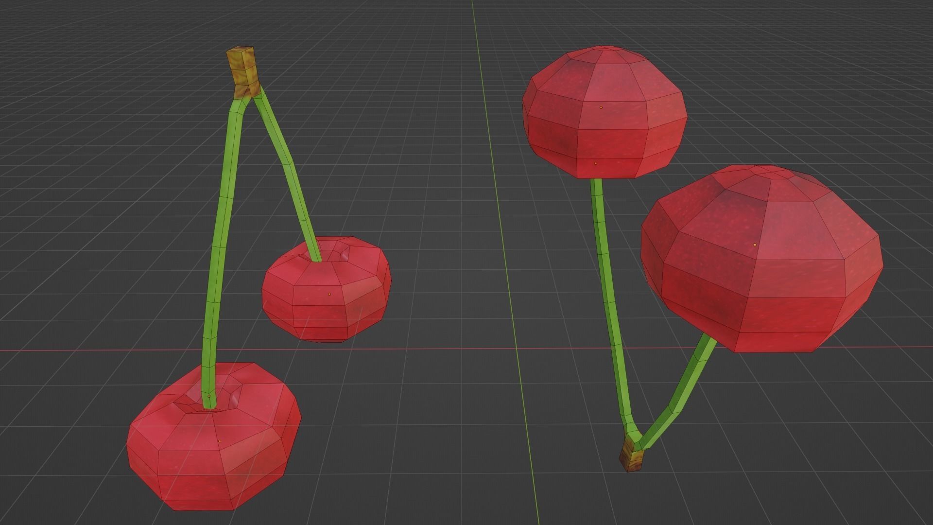 lowpoly fruits pack 3D model | CGTrader