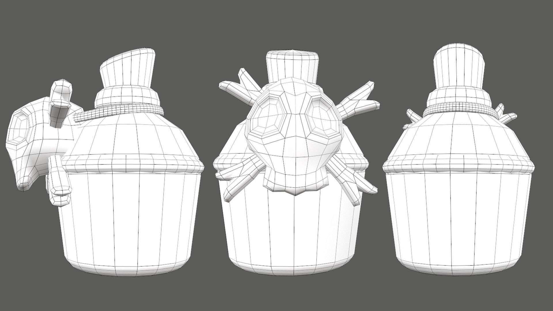Stylized Potion with skull Low-poly 3D model free VR / AR / low-poly 3D ...