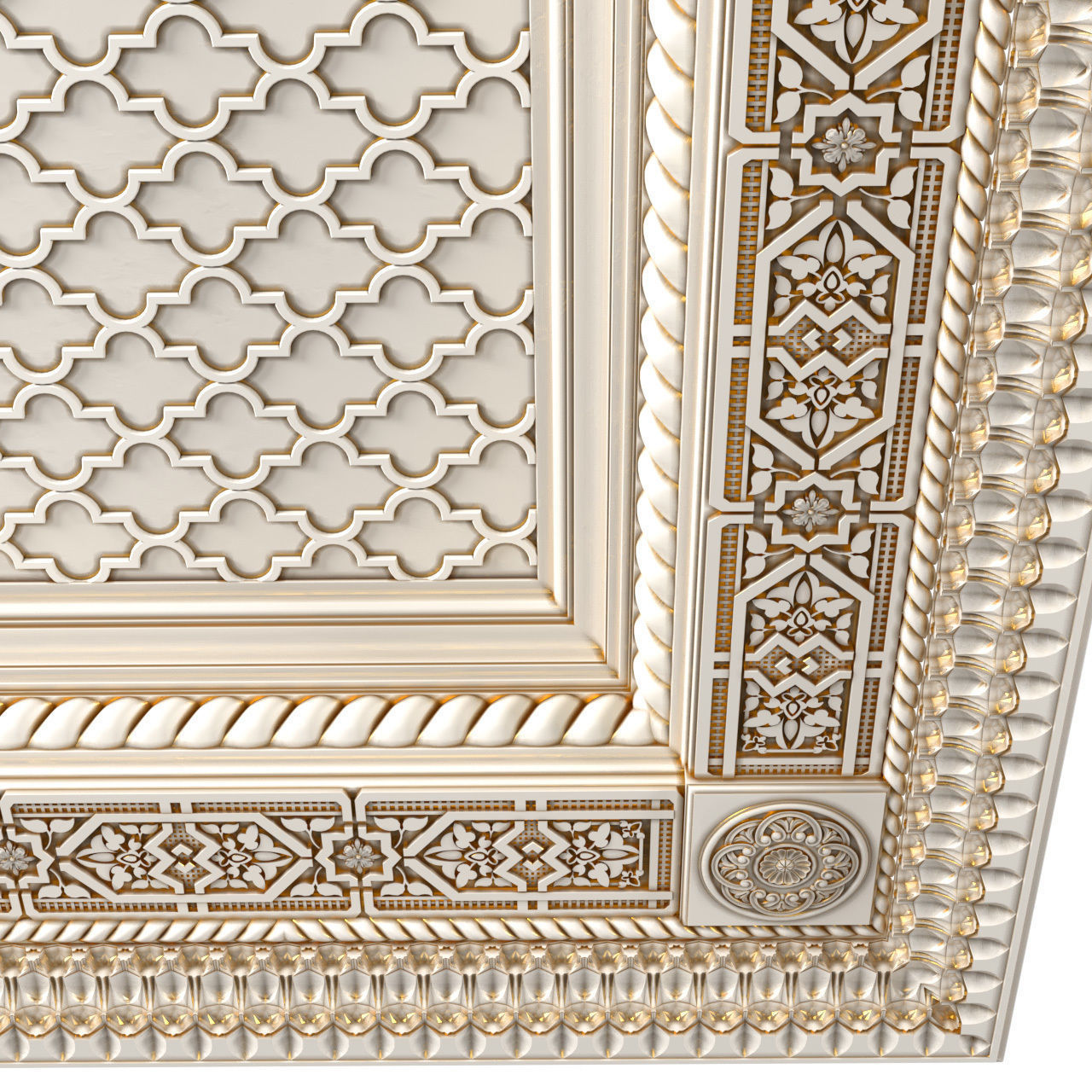 Ceiling in oriental style Arabic eastern decorative ceiling 3D model ...