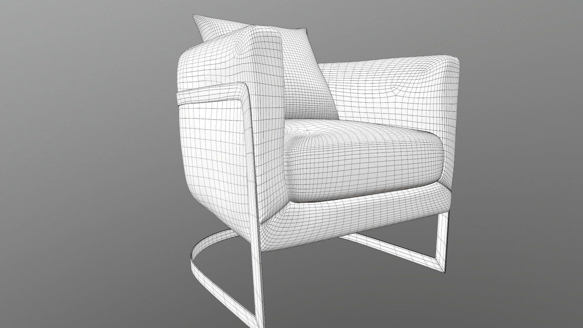 Gray Fabric Chair 3D model | CGTrader