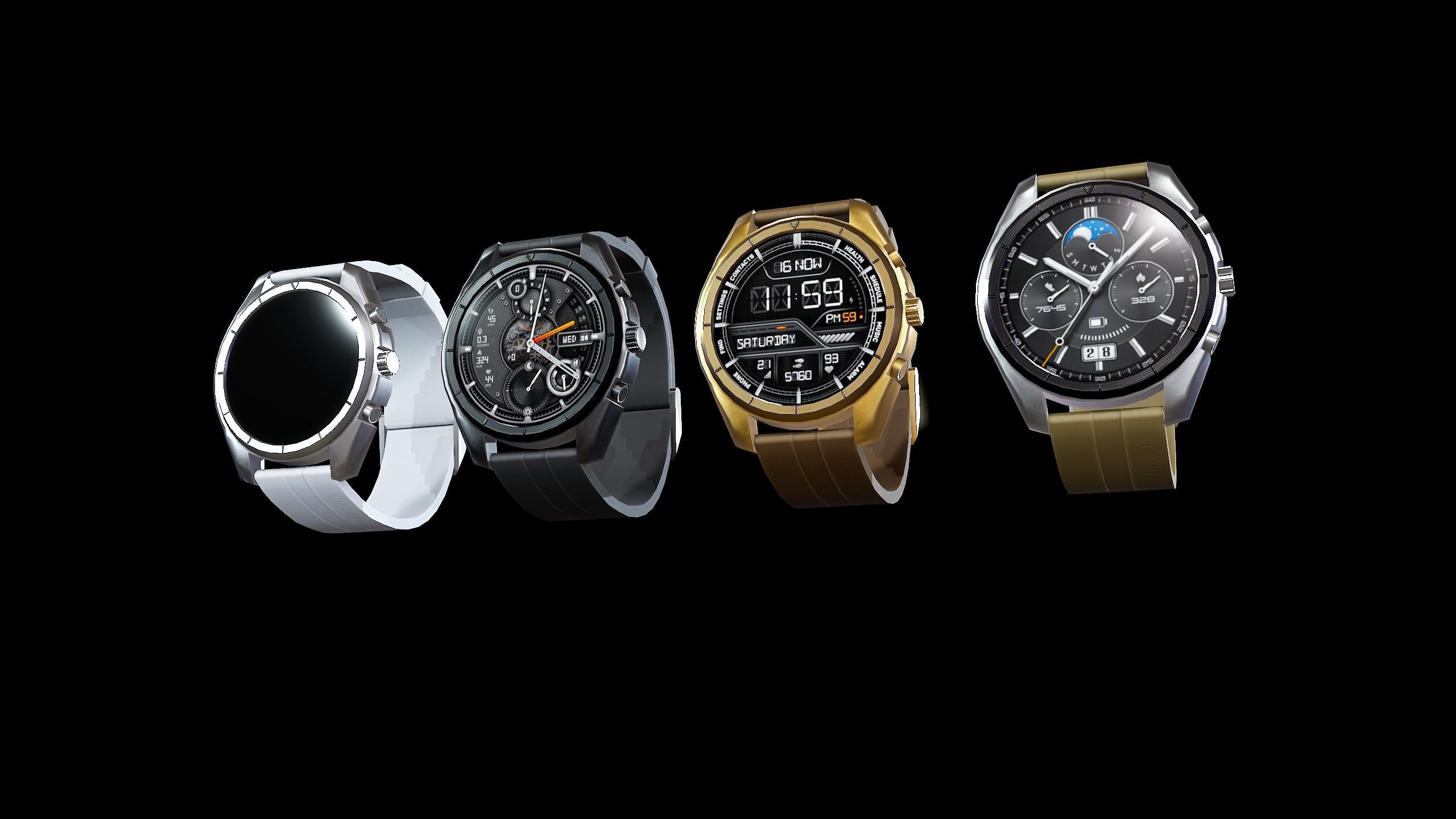 3D model Smart Watch VR / AR / low-poly | CGTrader