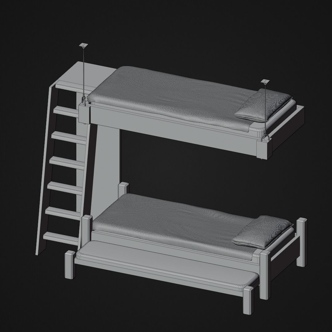 Double Bed free 3D model | CGTrader