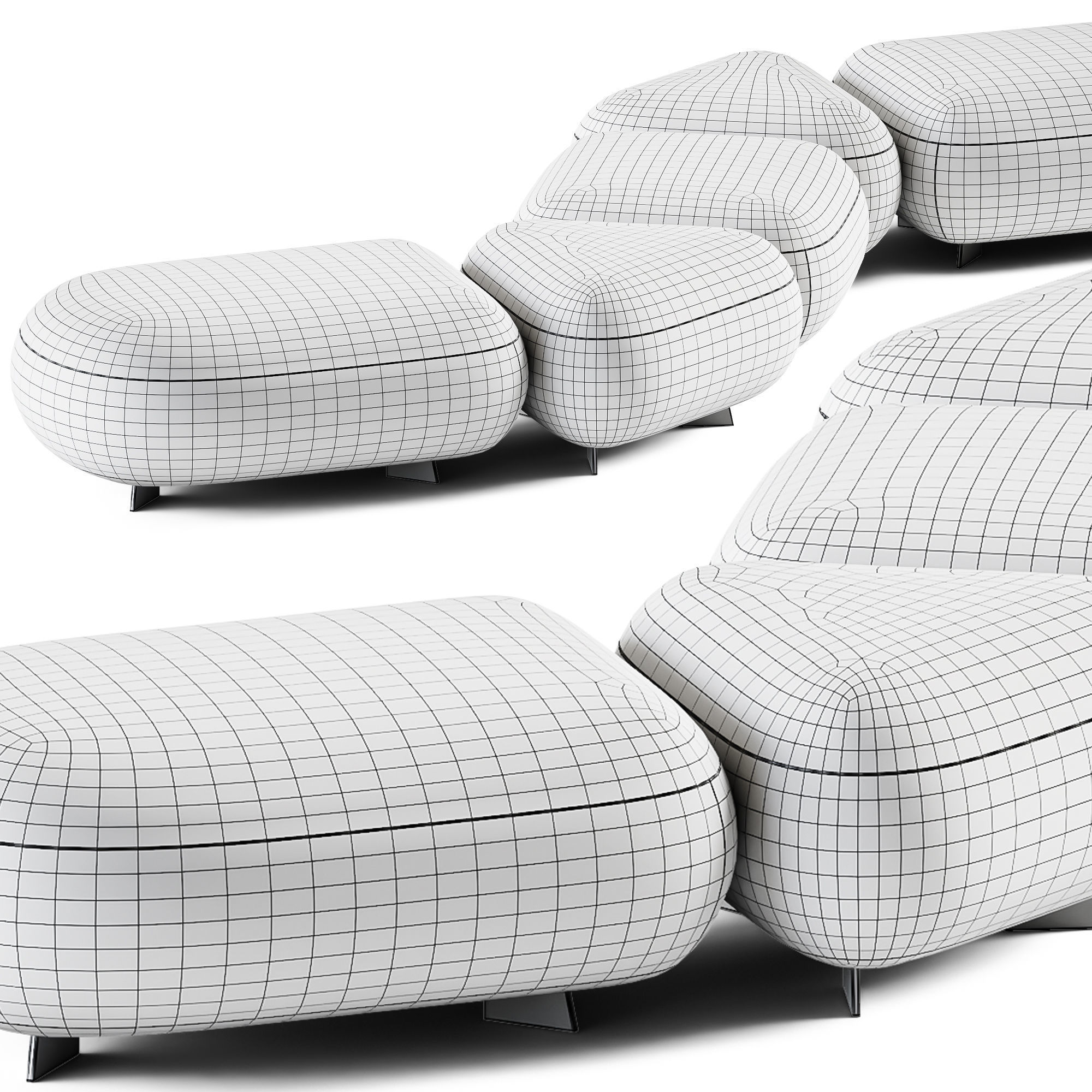 Code Out Pouf by True Design 3D model | CGTrader