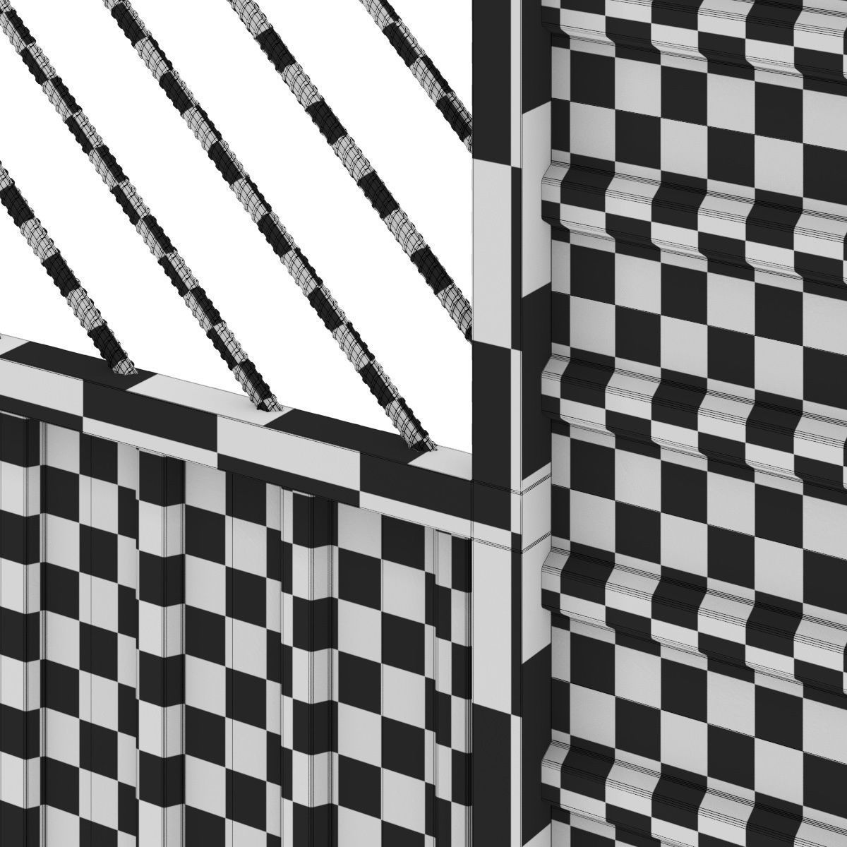 Decorative loft partition 3D model | CGTrader