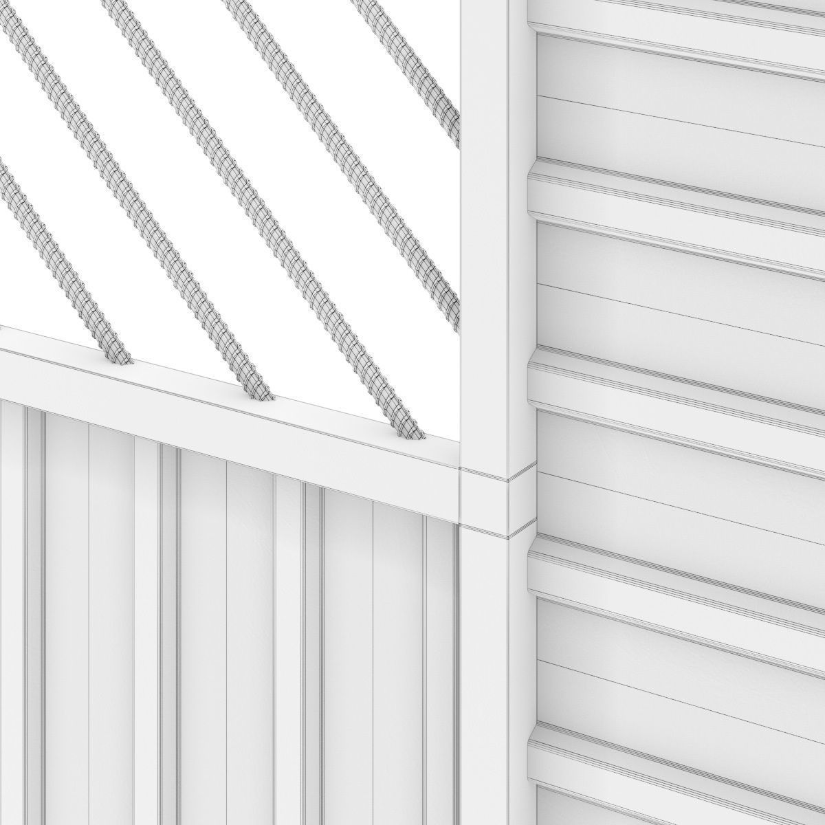 Decorative loft partition 3D model | CGTrader