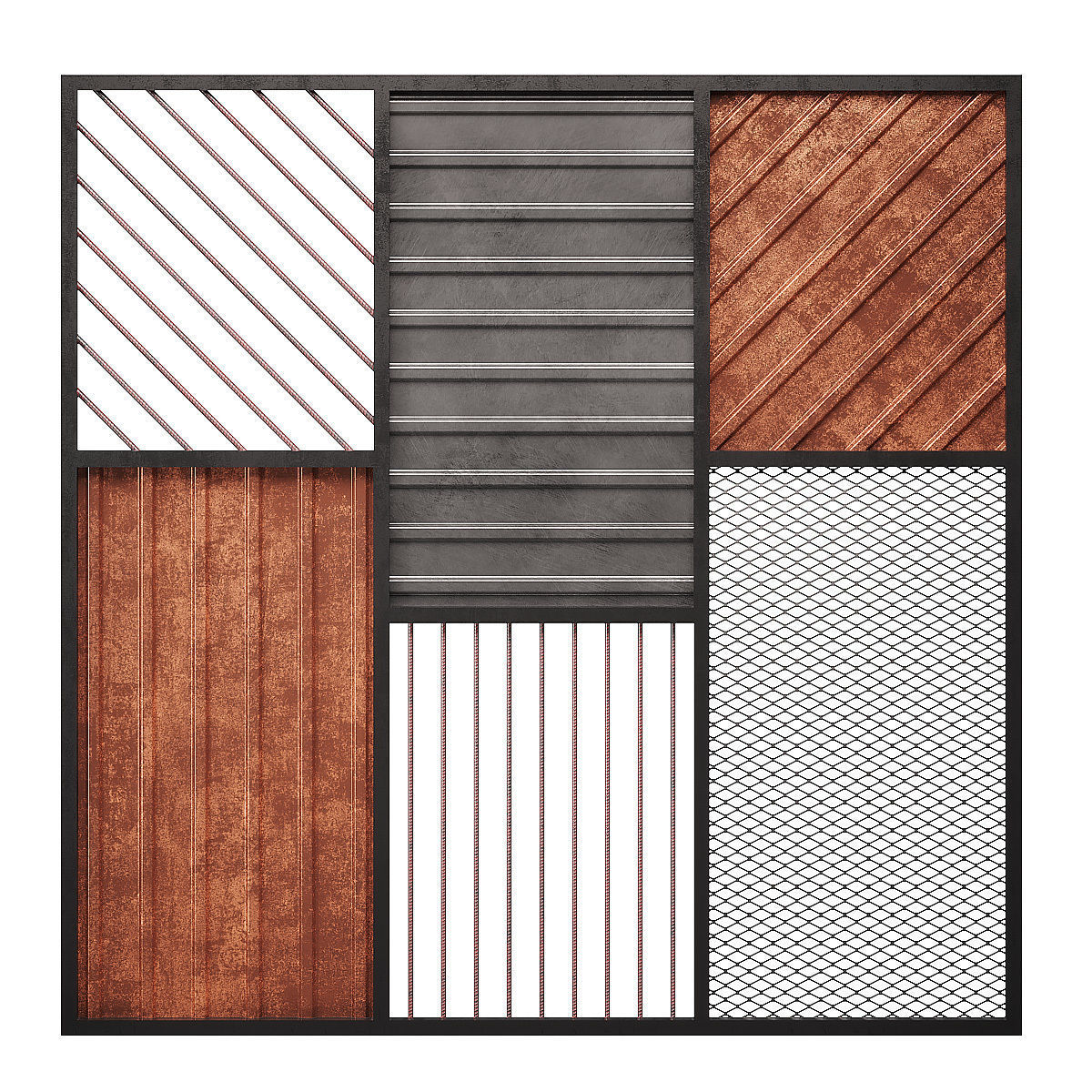 Decorative loft partition 3D model | CGTrader