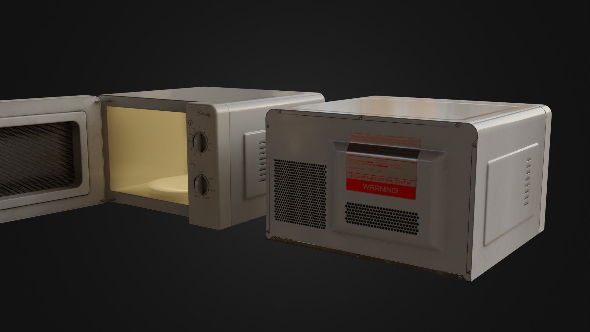 3D model Dirty microwave oven VR / AR / low-poly | CGTrader