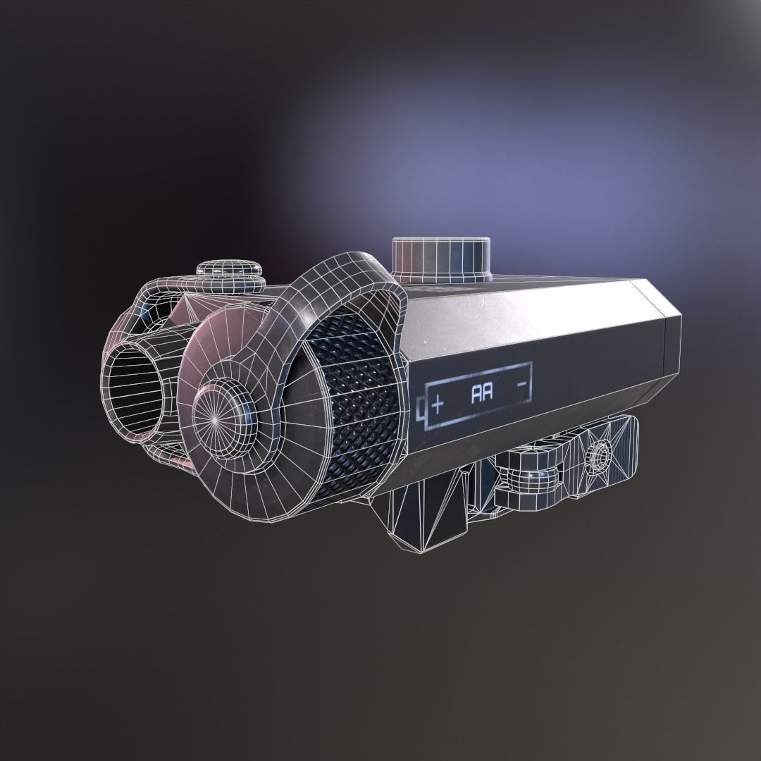3D model Tactical Laser Low-poly Textured Game-Ready VR / AR / low-poly ...