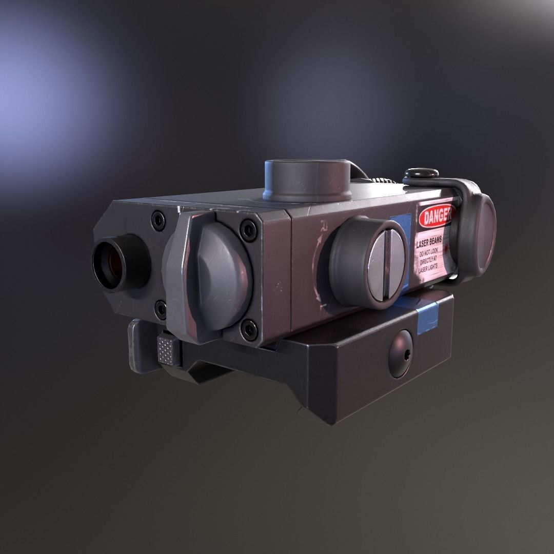 3D model Tactical Laser Low-poly Textured Game-Ready VR / AR / low-poly ...