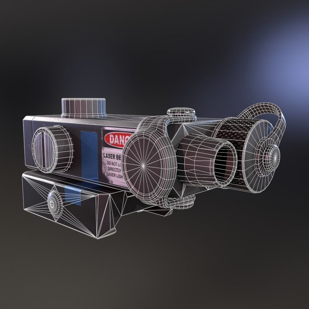 3D model Tactical Laser Low-poly Textured Game-Ready VR / AR / low-poly ...
