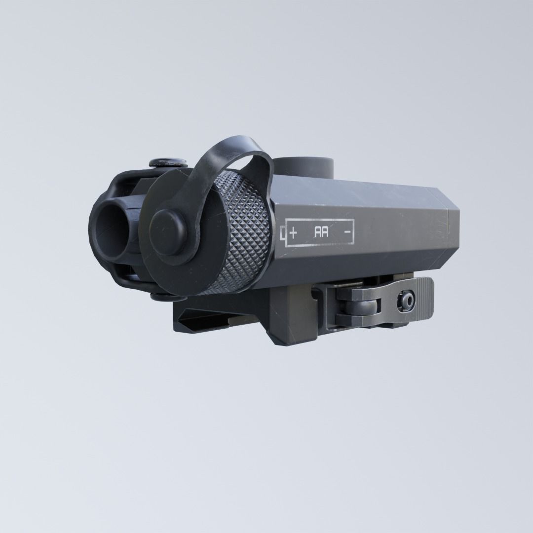 3D model Tactical Laser Low-poly Textured Game-Ready VR / AR / low-poly ...