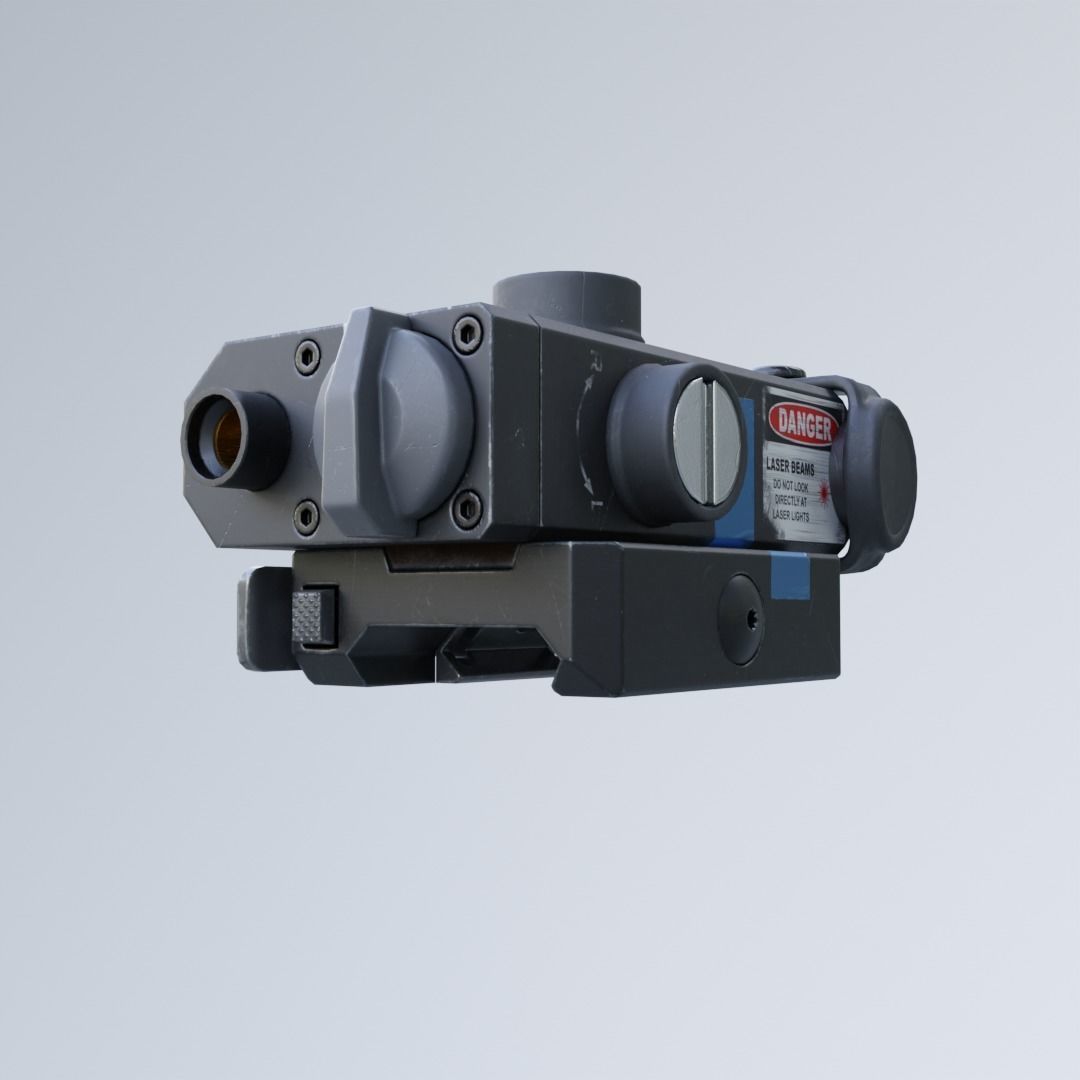 3D model Tactical Laser Low-poly Textured Game-Ready VR / AR / low-poly ...
