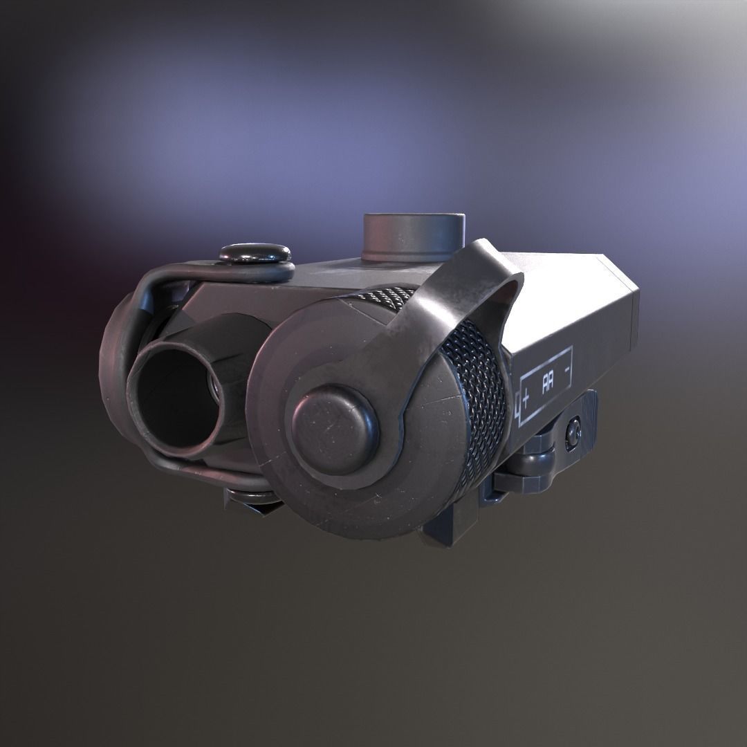 3D model Tactical Laser Low-poly Textured Game-Ready VR / AR / low-poly ...