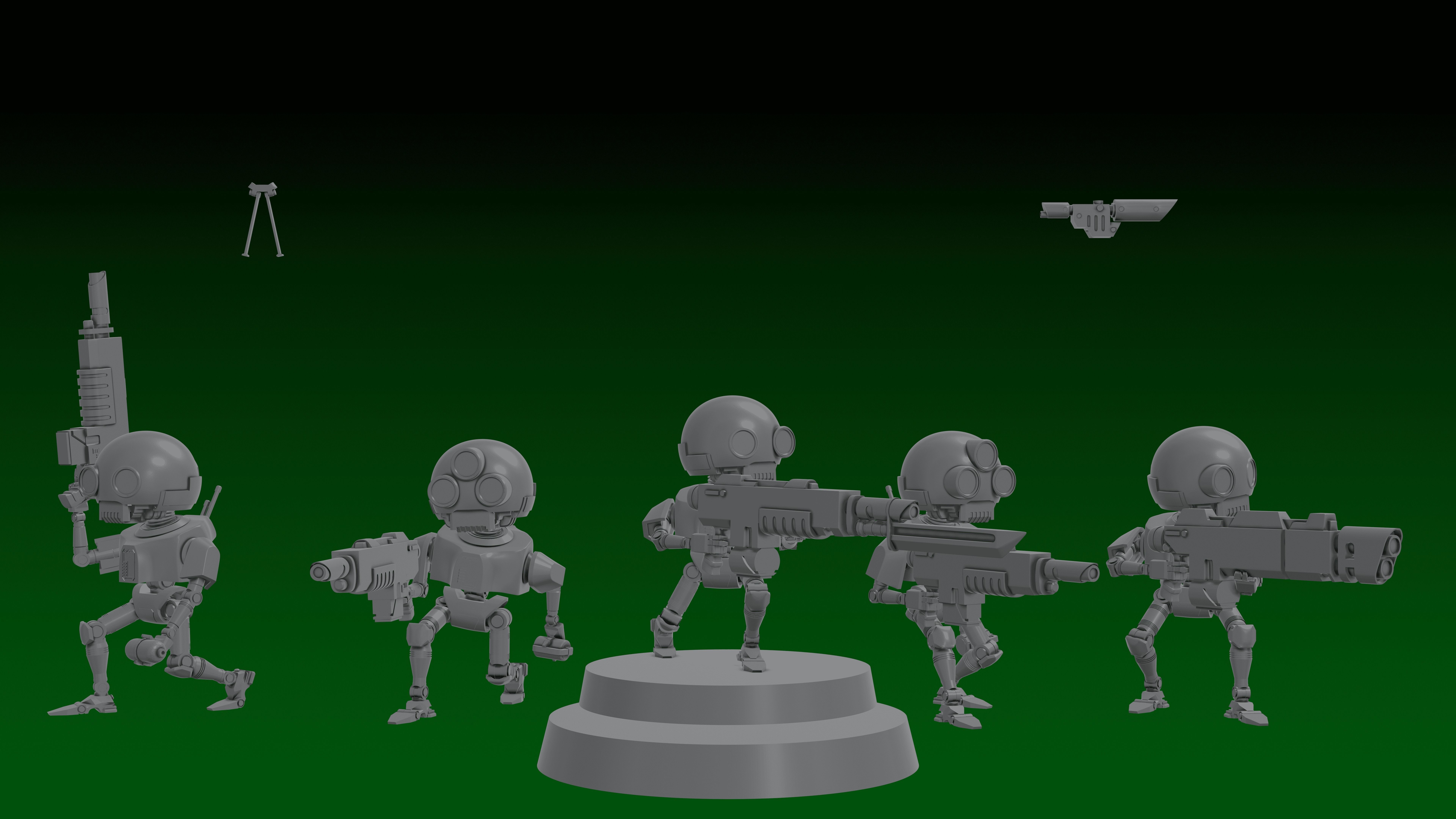 GUARD SERVOCORES - ASSISTANT DROID SQUAD -MONOPOSE- 28mm 3D model 3D ...