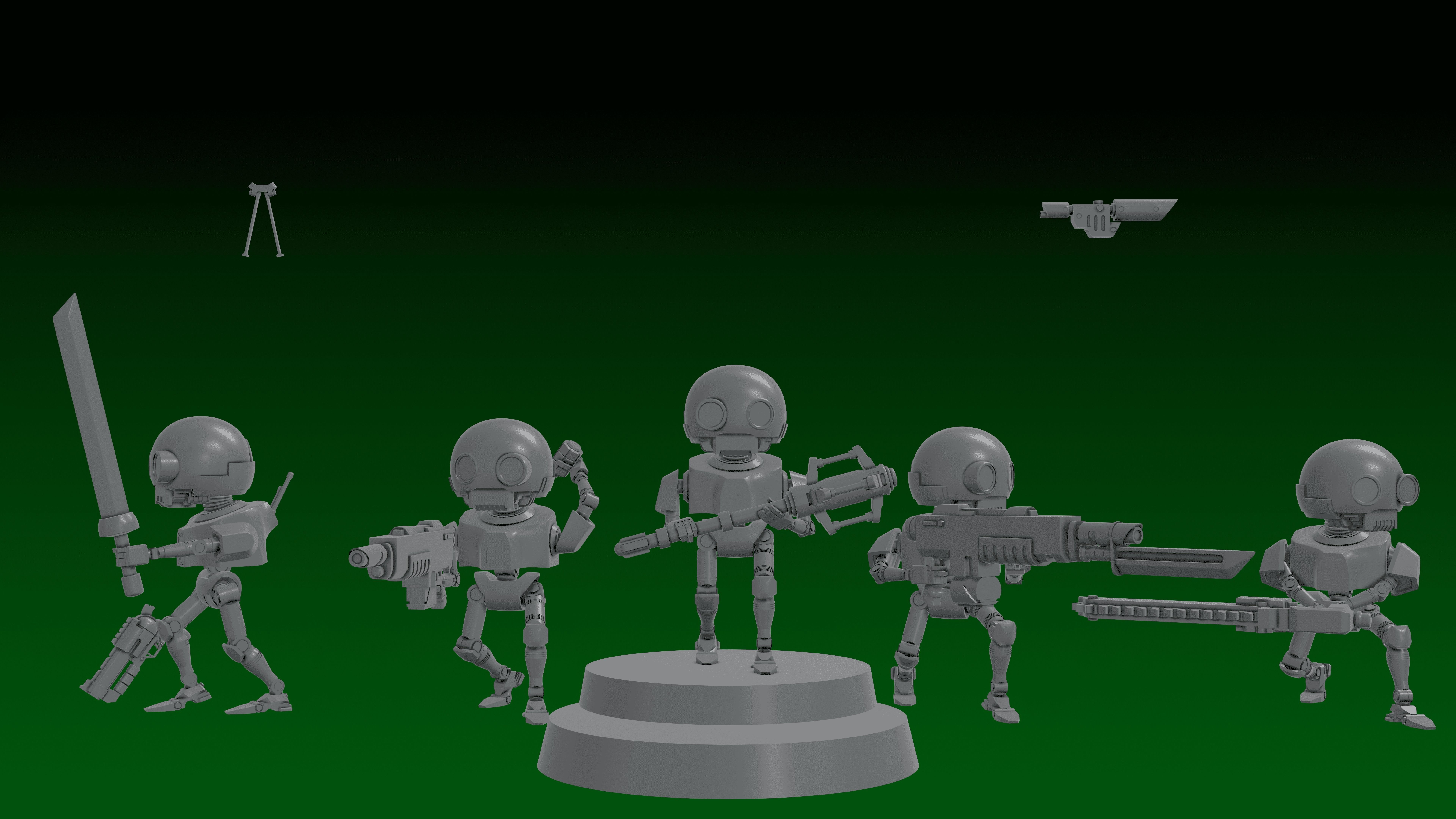 GUARD SERVOCORES - ASSISTANT DROID SQUAD -MONOPOSE- 28mm 3D model 3D ...