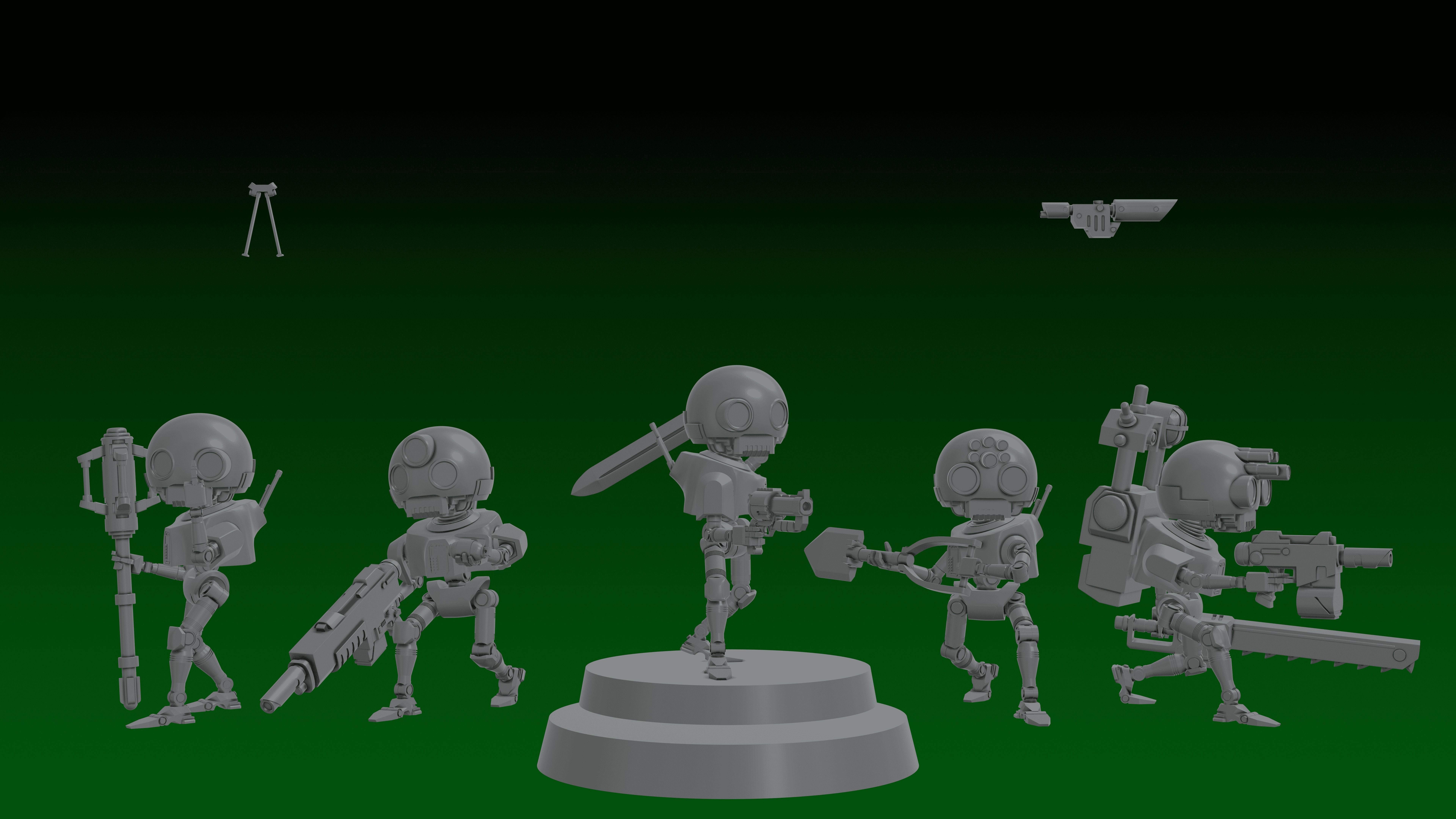 GUARD SERVOCORES - ASSISTANT DROID SQUAD -MONOPOSE- 28mm 3D model 3D ...