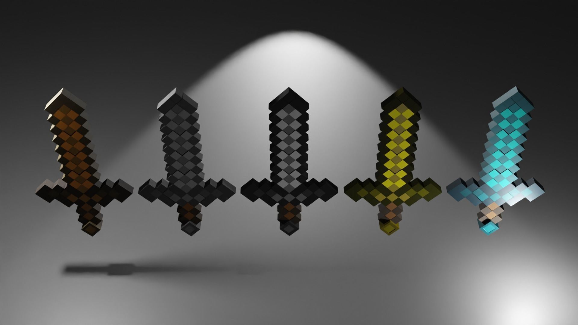 3D model Minecraft swords VR / AR / low-poly | CGTrader