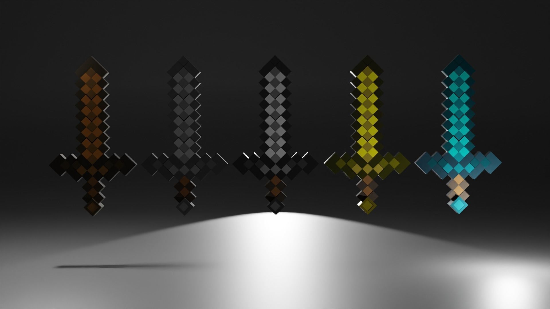 3D model Minecraft swords VR / AR / low-poly | CGTrader