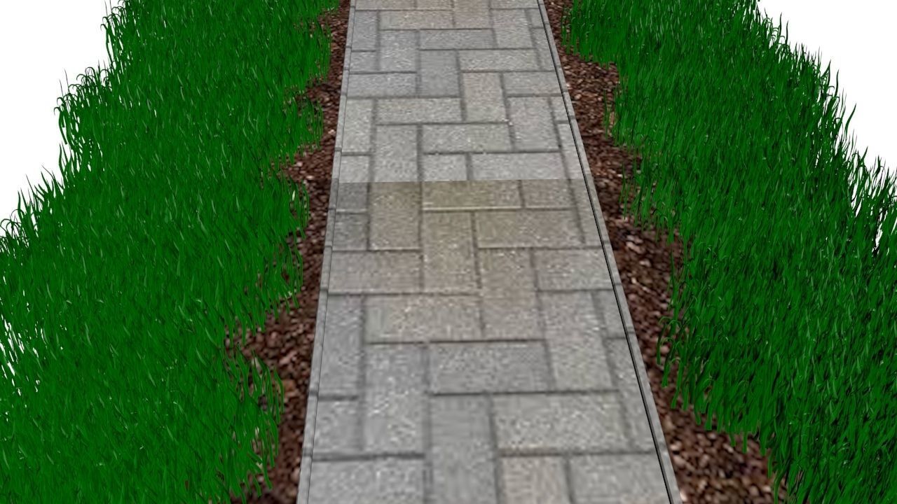 Walk Path With Grasses 3D model | CGTrader
