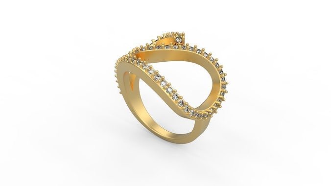 Cocktail Ring 113 3D model 3D printable | CGTrader