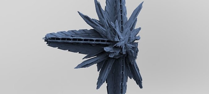 Crystal Alien Ship Monolith 3D model | CGTrader
