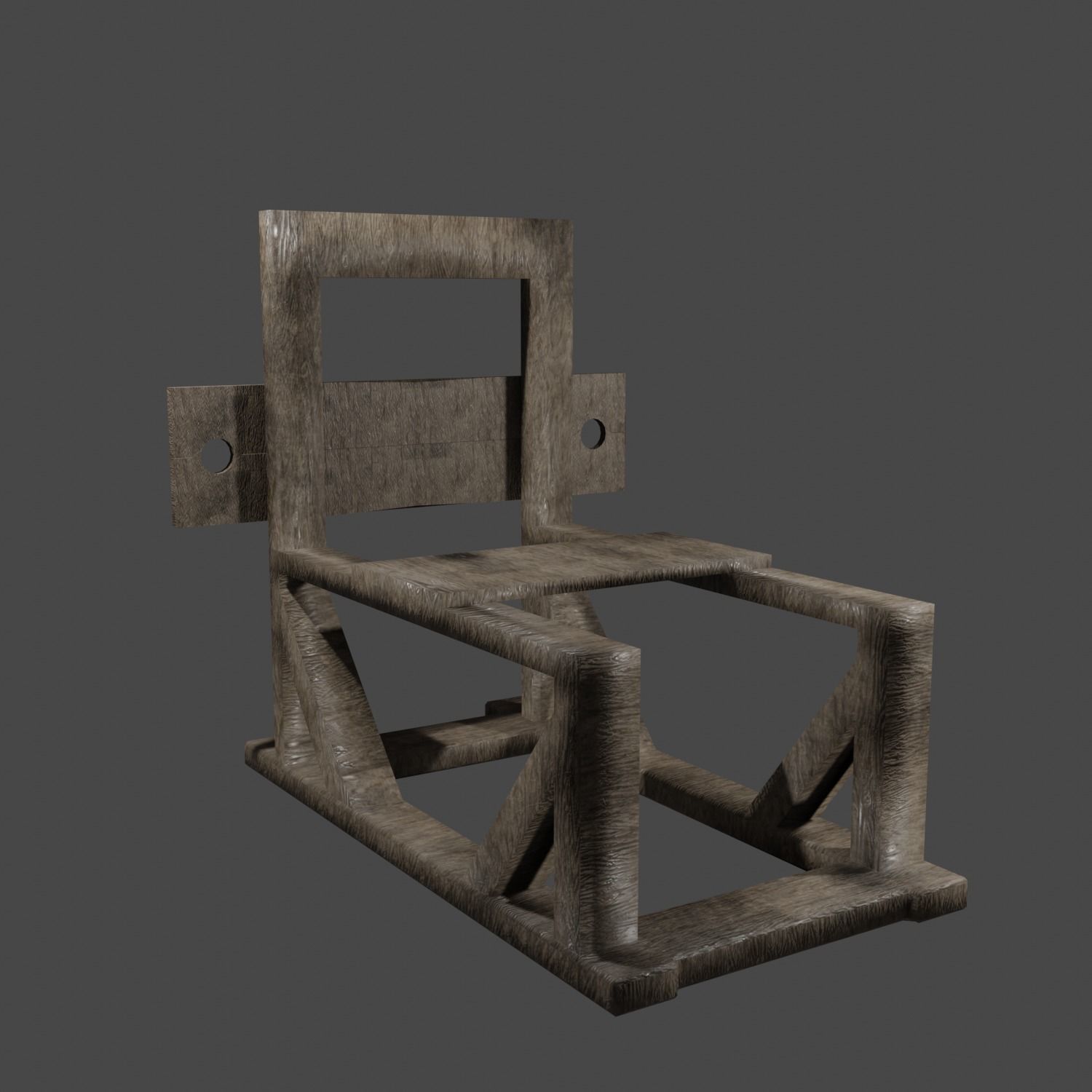 3D model BDSM Slave wooden pillory handcuff NSFW VR / AR / low-poly ...