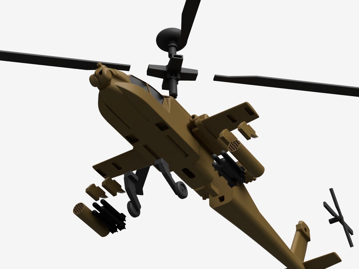 AH-64D Apache Longbow 3D model 3D printable | CGTrader