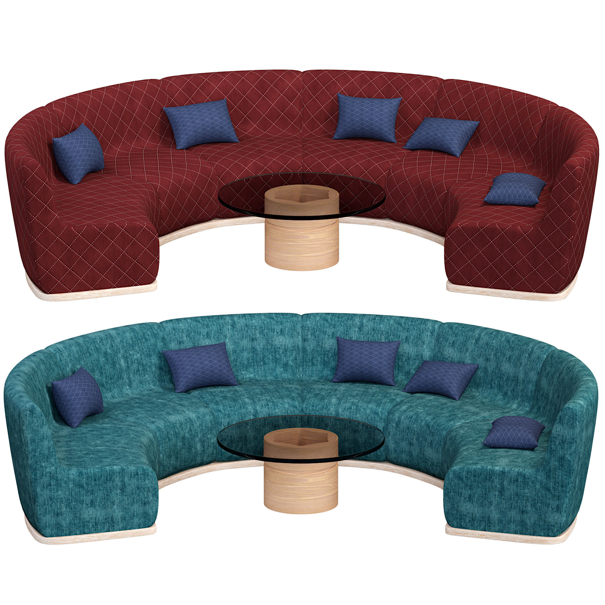 Sofa Curved 3D model | CGTrader