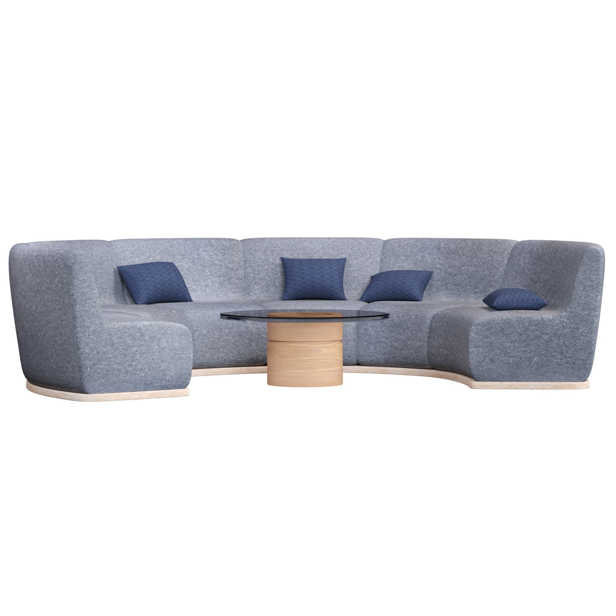 Sofa Curved 3D model | CGTrader