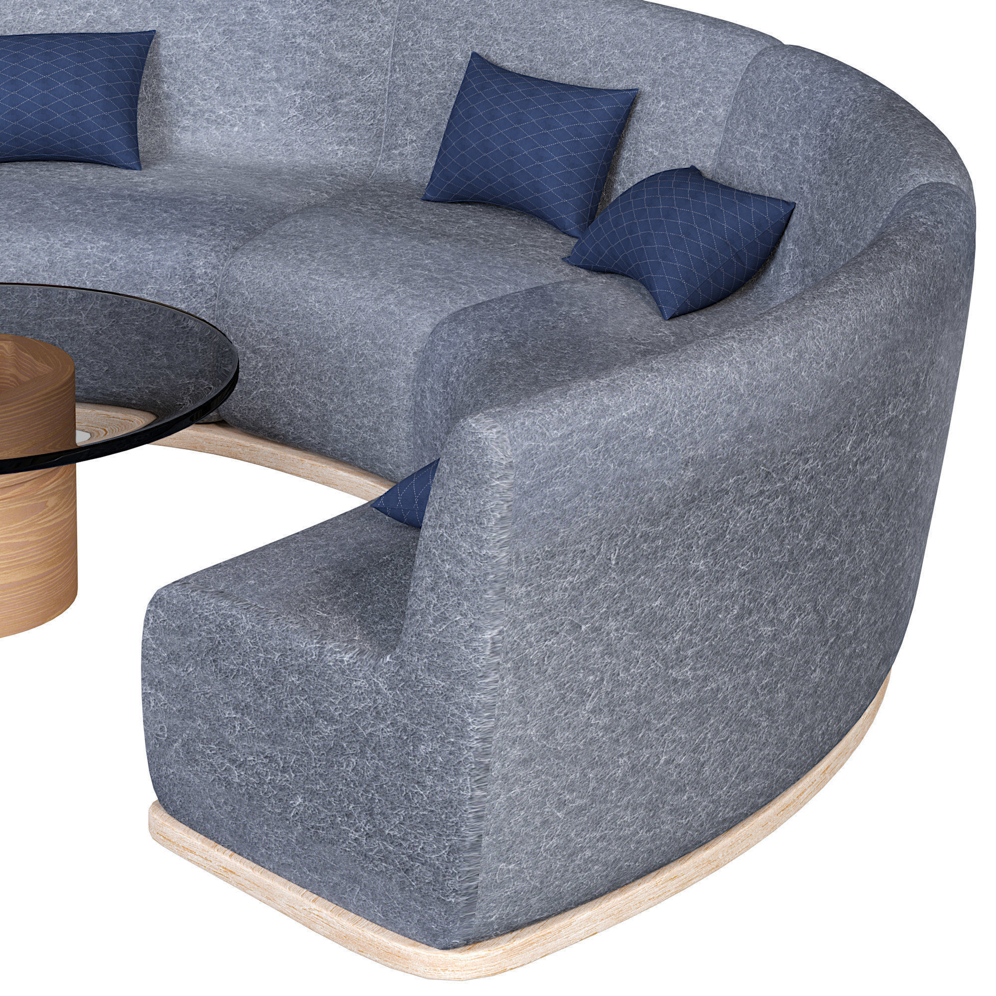 Sofa Curved 3D model | CGTrader