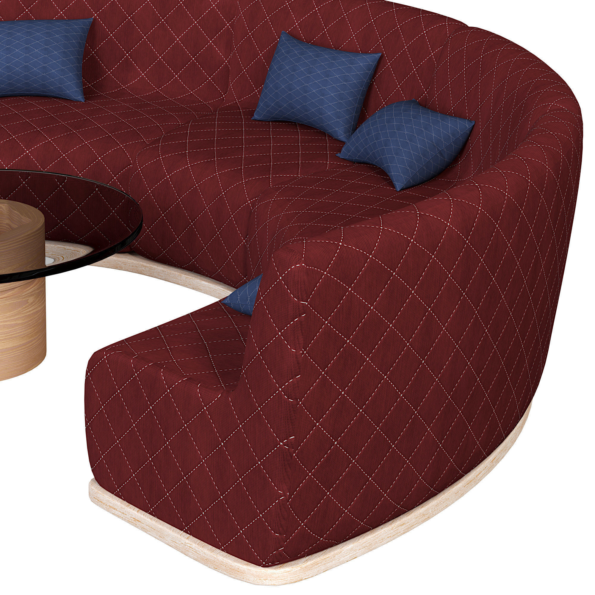 Sofa Curved 3D model | CGTrader