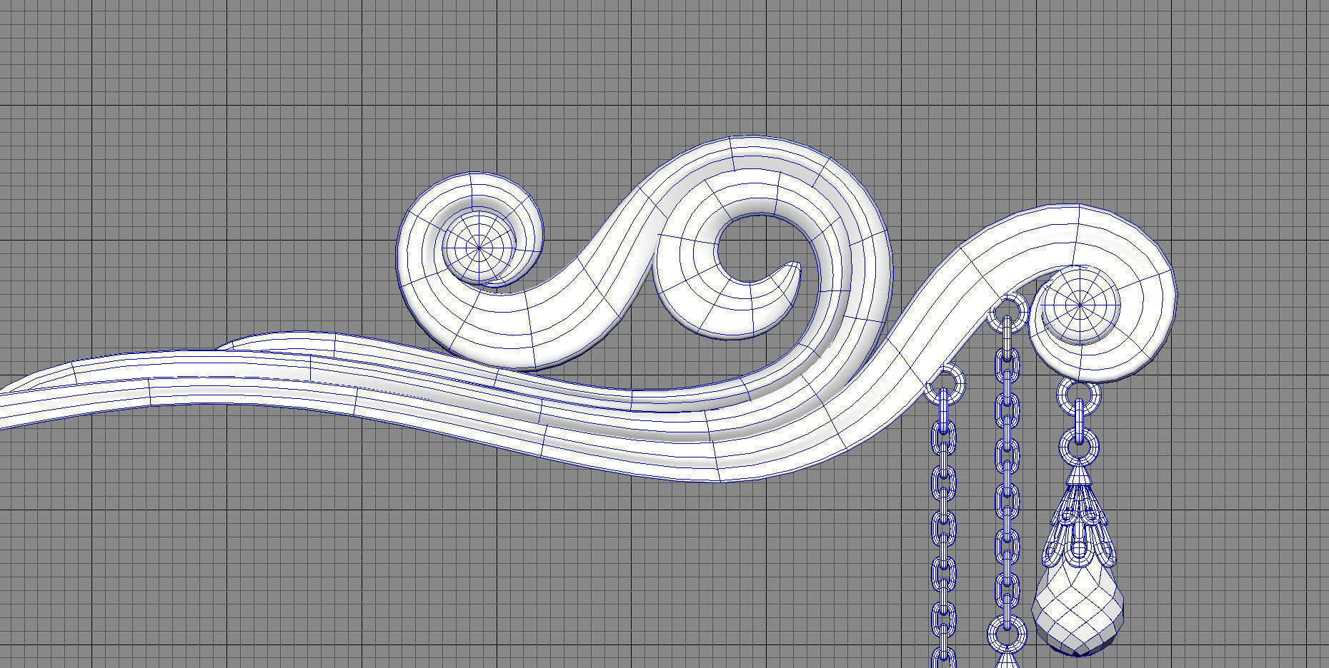 3D model Chinese Traditional Scroll Golden Hairstick-Hair Pin ...