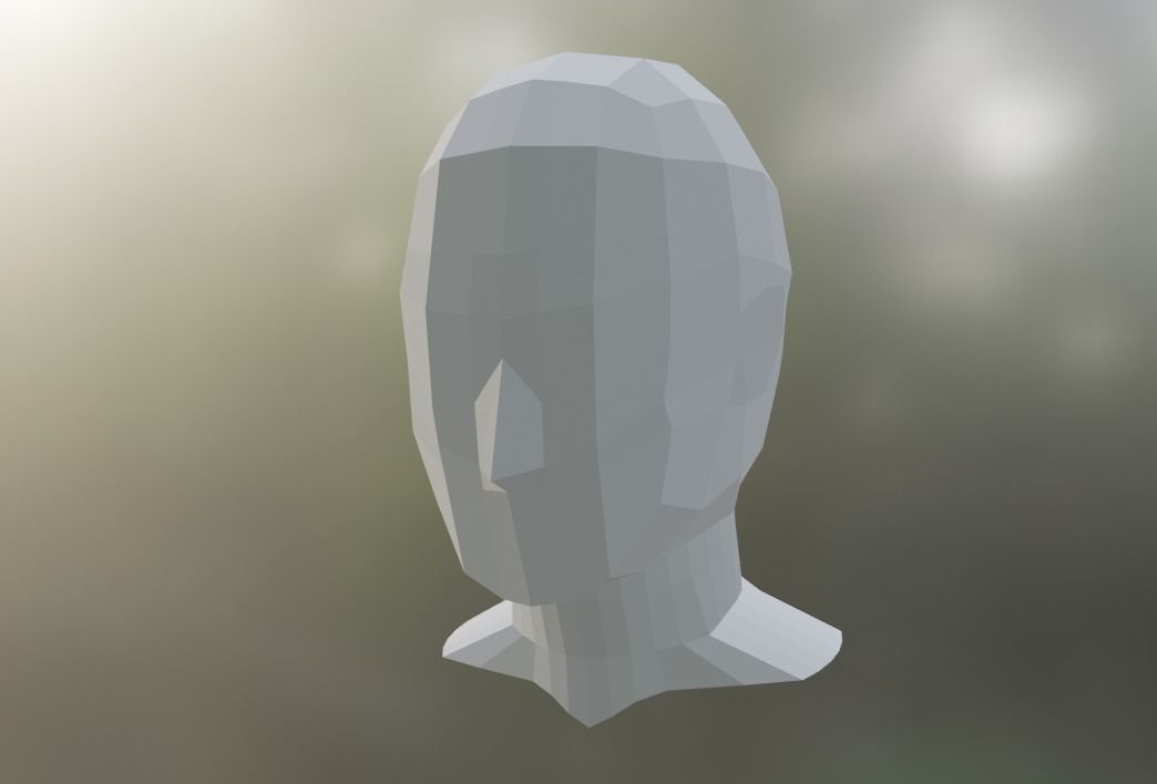 low poly basic head bust 3D model | CGTrader