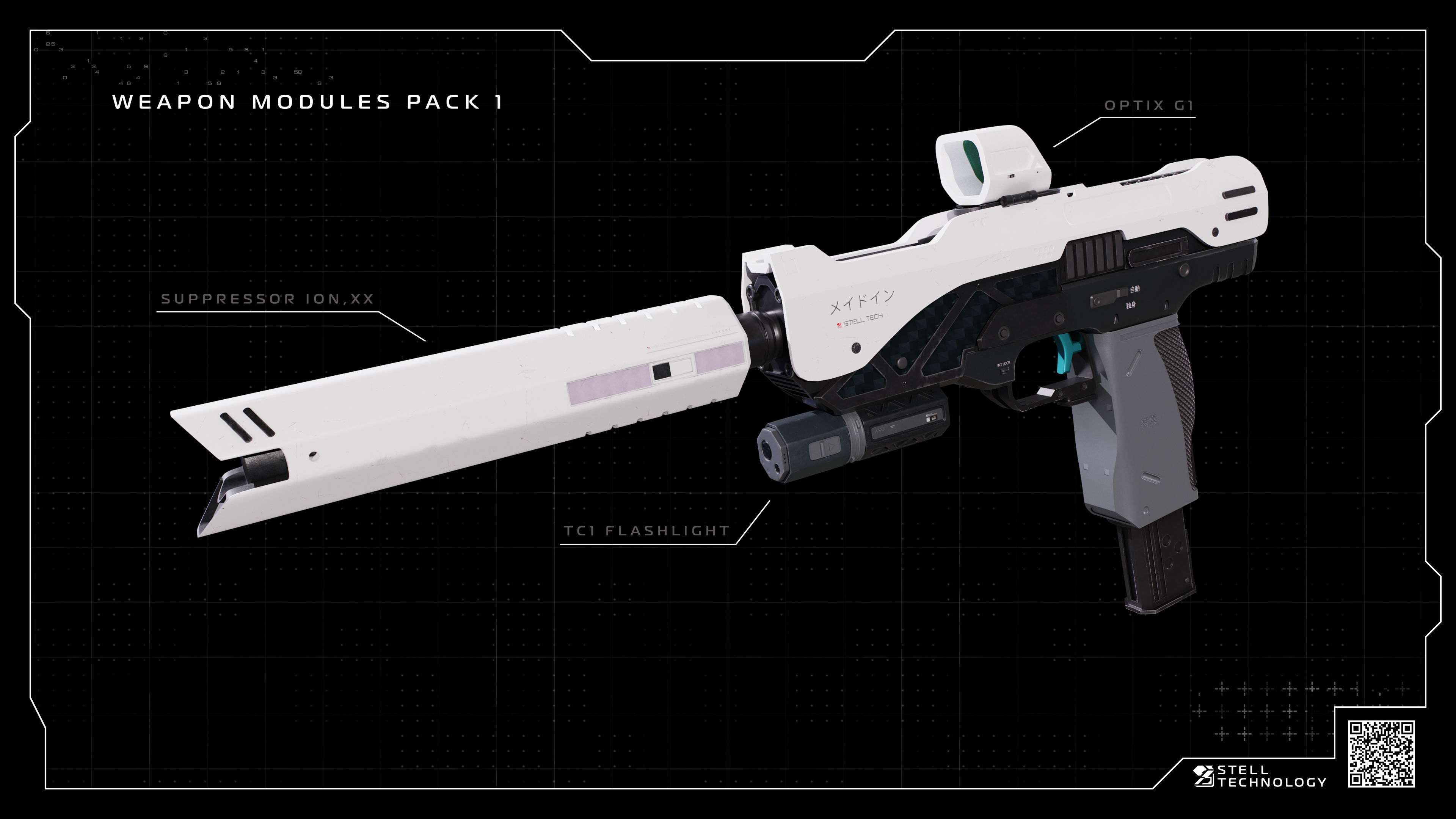 3D model WEAPON MODULES PACK 1 STELL TECH VR / AR / low-poly | CGTrader