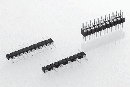 Straight pin connector 2.54 mm, height 4.1 mm, solder tail, d... free ...