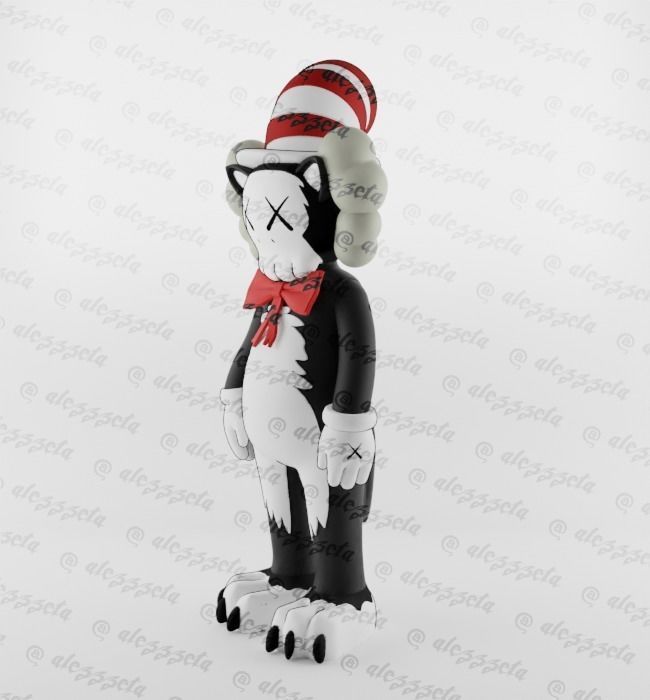 Kaws The Cat in the Hat for Print 3D model 3D printable | CGTrader
