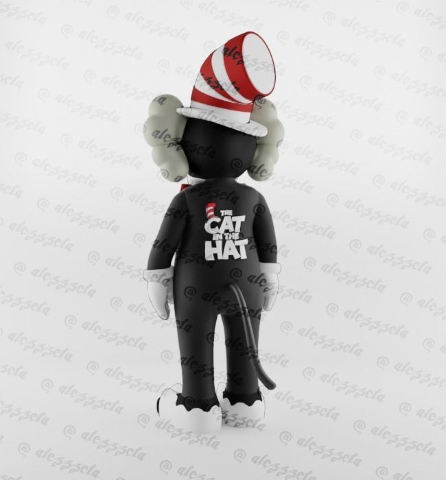 Kaws The Cat in the Hat for Print 3D model 3D printable | CGTrader