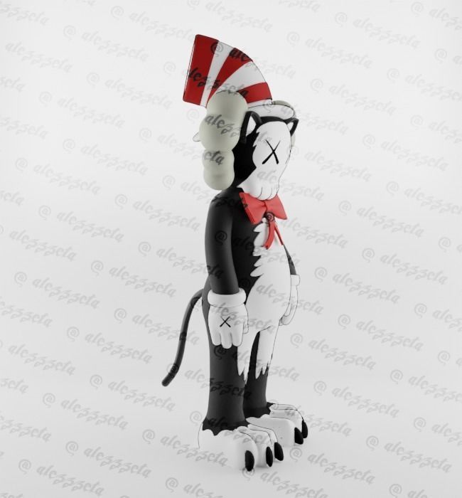 Kaws The Cat in the Hat for Print 3D model 3D printable | CGTrader