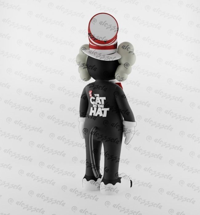 Kaws The Cat in the Hat for Print 3D model 3D printable | CGTrader