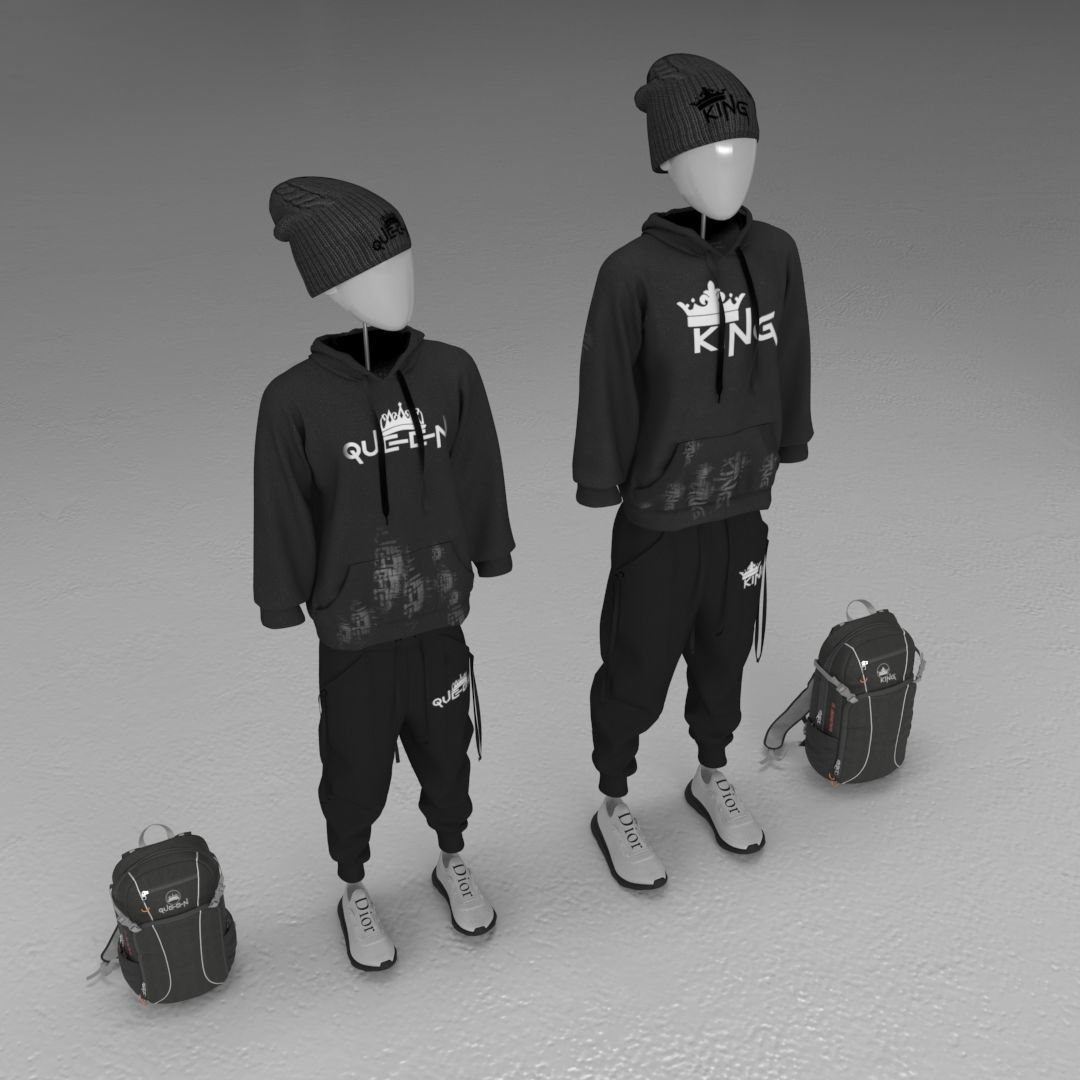 clothes king and queen 3D model | CGTrader