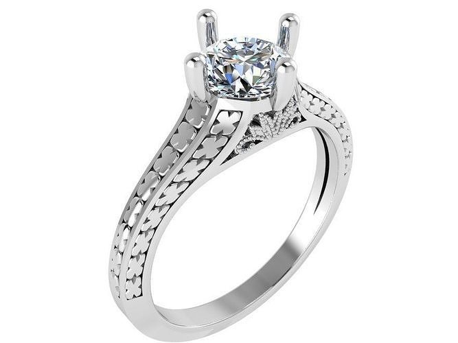 Round Twisted Diamond ring 2546 3D print model 3D model 3D printable ...