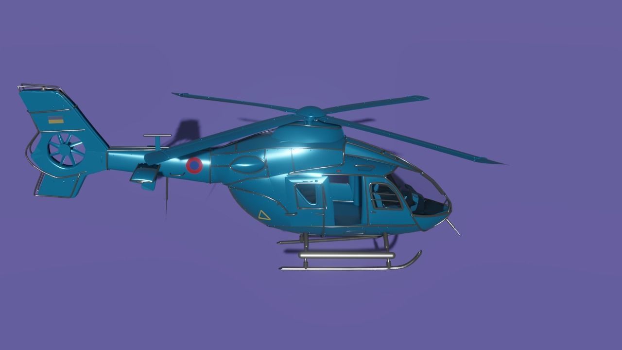 Chopper helicopter 3D model | CGTrader