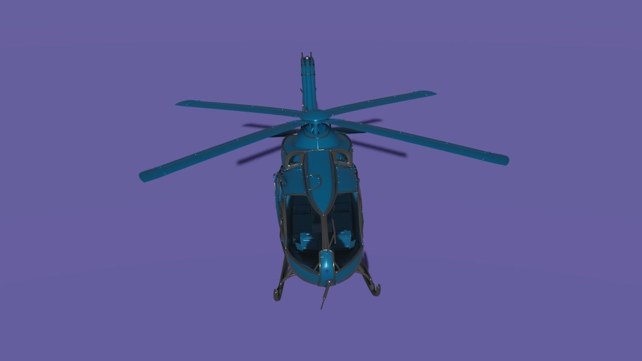 Chopper helicopter 3D model | CGTrader