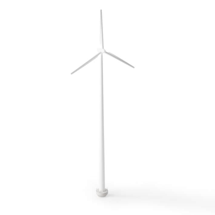 White Metal Wind Turbine 3D model | CGTrader