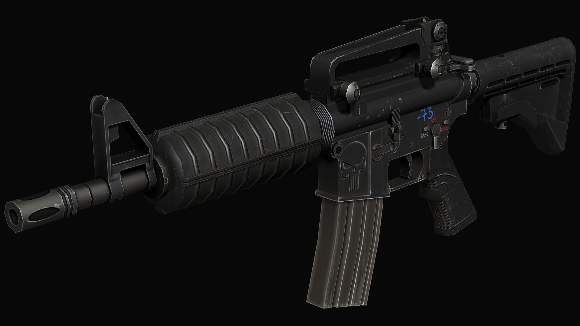 3D model M4A1 - PBR Low Poly ar rifle VR / AR / low-poly | CGTrader