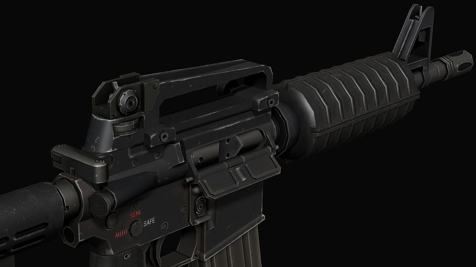 3D model M4A1 - PBR Low Poly ar rifle VR / AR / low-poly | CGTrader