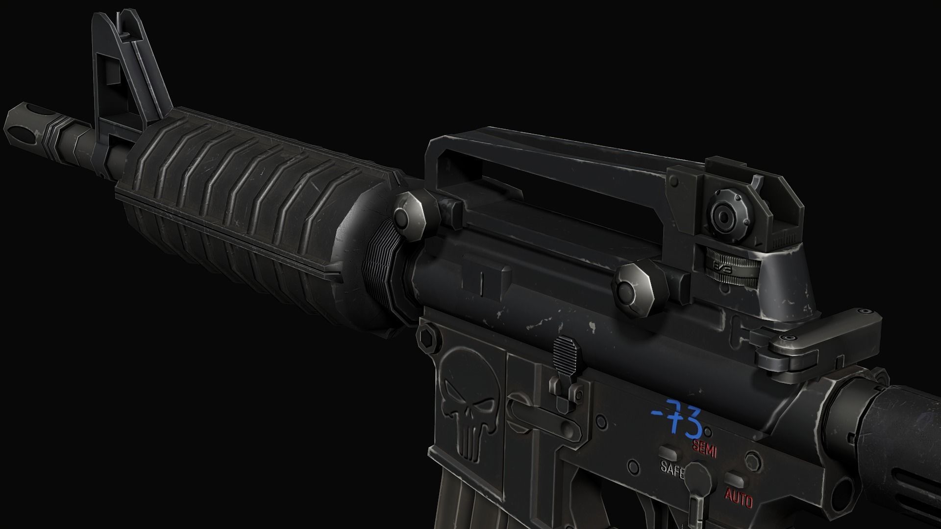 3D model M4A1 - PBR Low Poly ar rifle VR / AR / low-poly | CGTrader