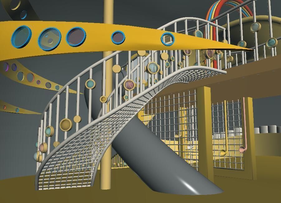 Ocean theme fish playground equipment 3D model | CGTrader